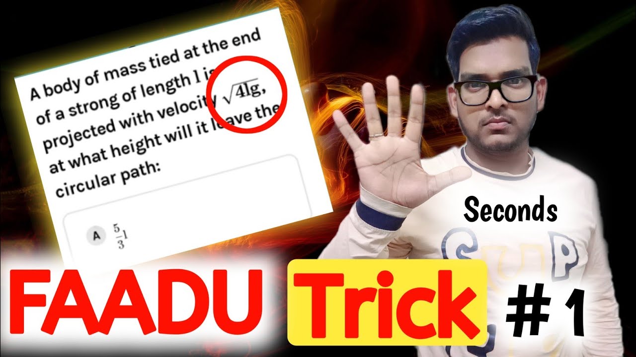 Trick For Circular Motion Vertical circle PHYSICS - YouTube