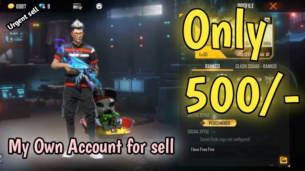 FREE FIRE ID SELL 500 RS ONLY||FF ID SALE 500 RS |OLD ACCOUNT ||ALL ...