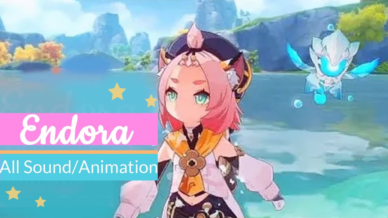 Endora Mini Oceanid Pet All Animations & Sounds Genshin Impact - YouTube