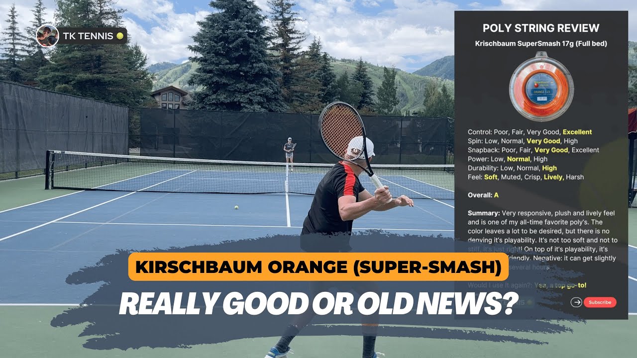Kirschbaum Orange (Super Smash) Tennis String Review and Rating. - YouTube