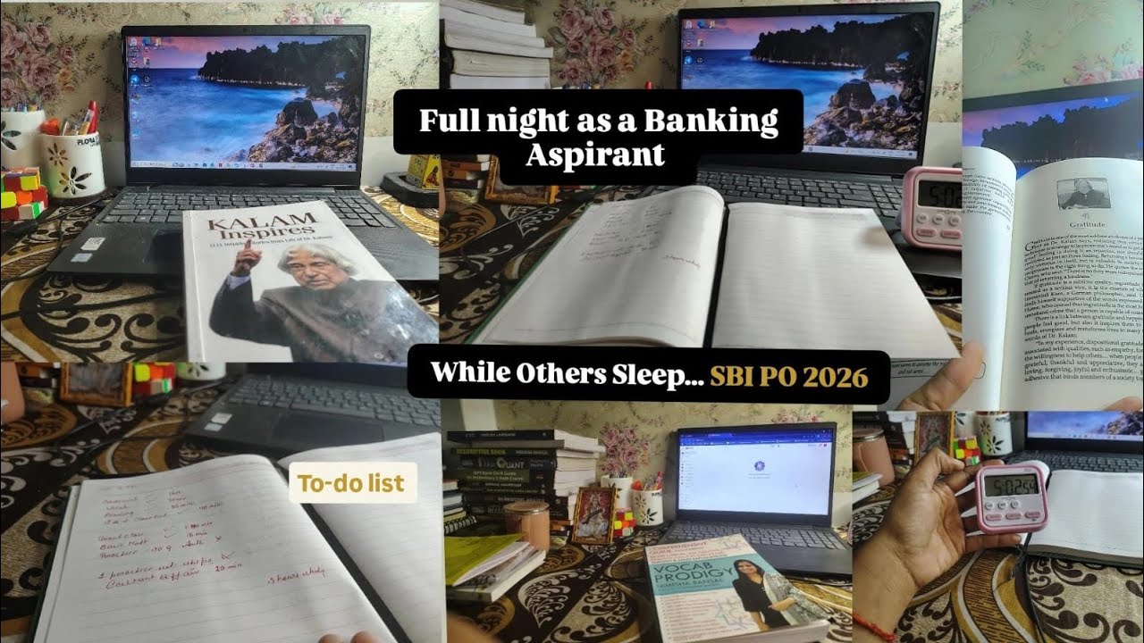 Full Night Study as a Banking Aspirant 🌙 | While Others Sleep | SBI PO ...