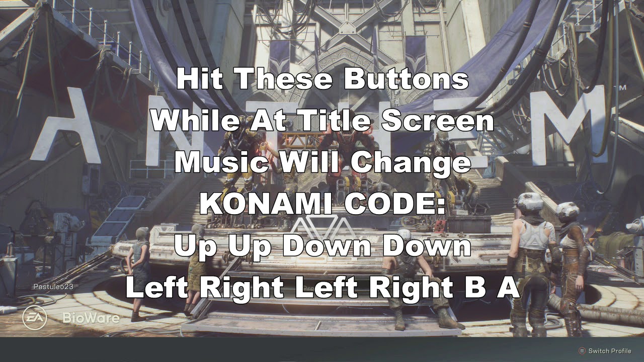 Anthem Konami Code Easter Egg - 8 Bit Music - YouTube