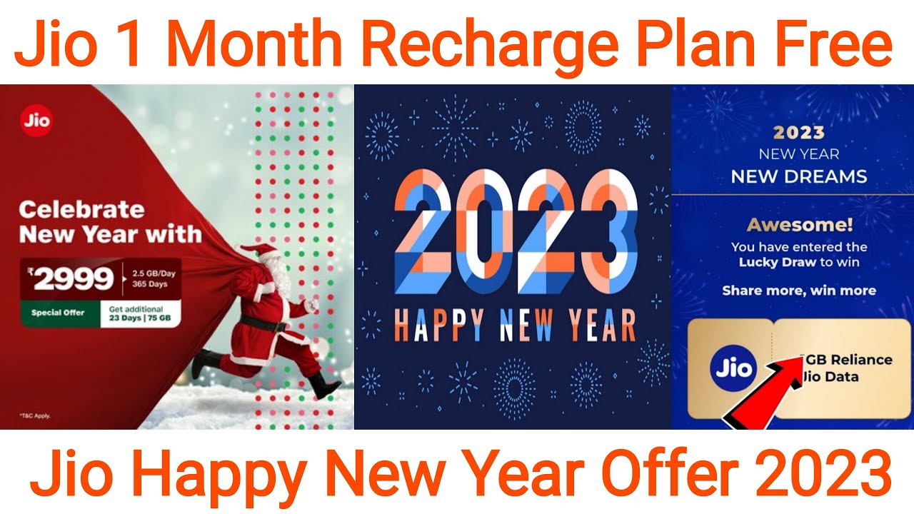 Jio New Year Offers 2023 Get Jio 1 Month Recharge Plans Free | Jio New ...