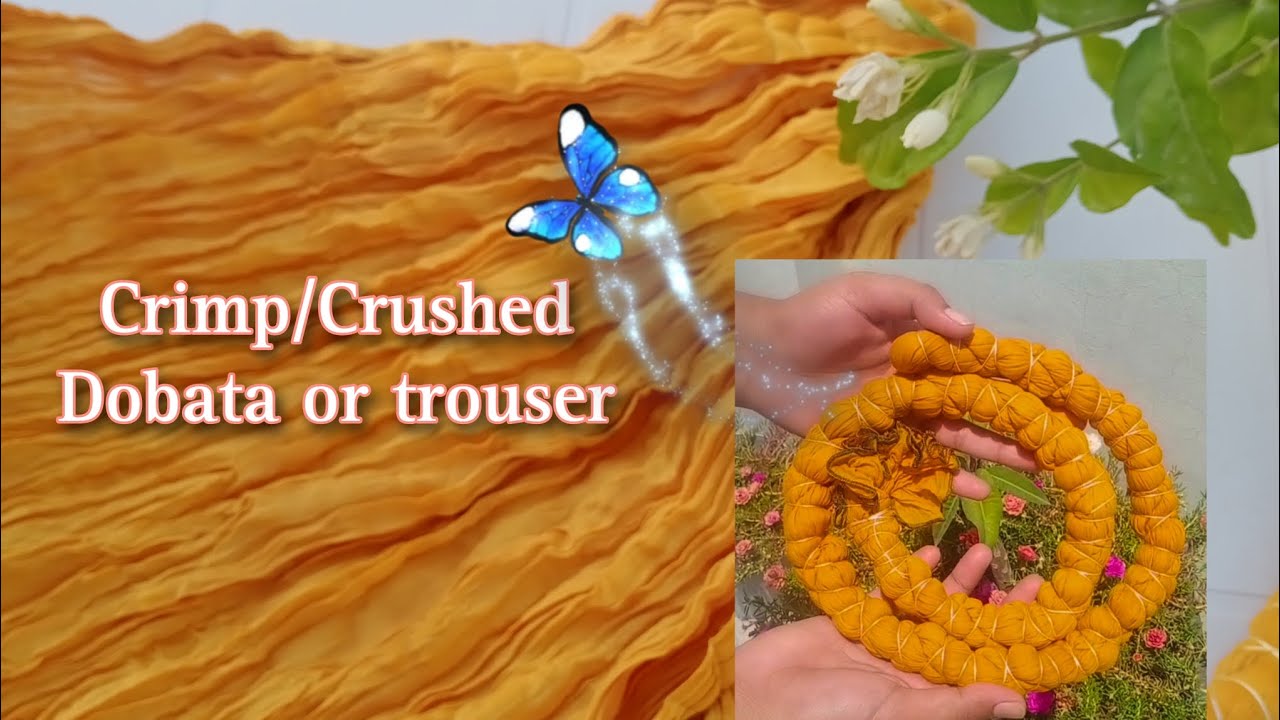 Crimp / Crush dobata or trouser Idea 💡 How to crimp dress in easy way # ...