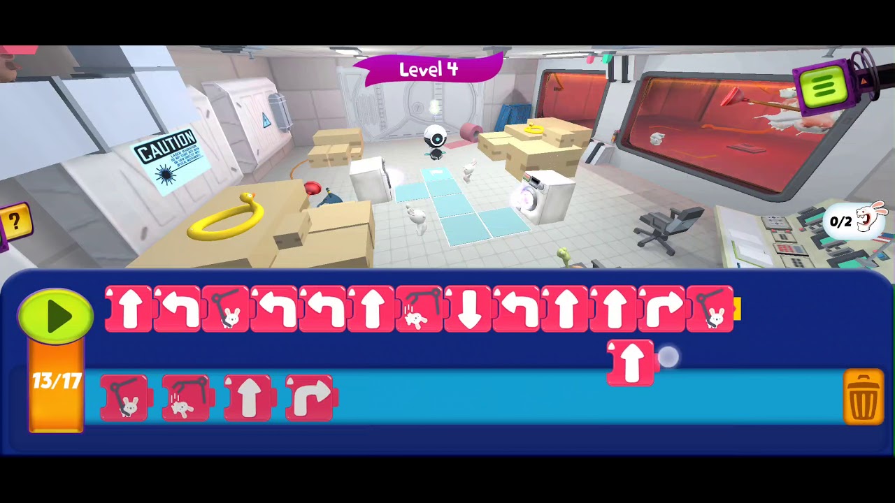Let's Play - Rabbids Coding, Level 4 - YouTube