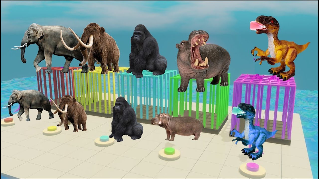 Elephant Mammoth Cow Dinosaur Choose The Right Key Challenge Game ...