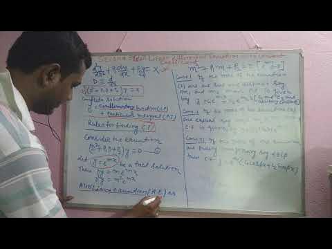 Rules for finding complementary function (CF) - YouTube