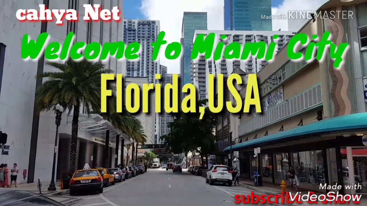 Suasana di pusat kota Miami Florida,USA - YouTube