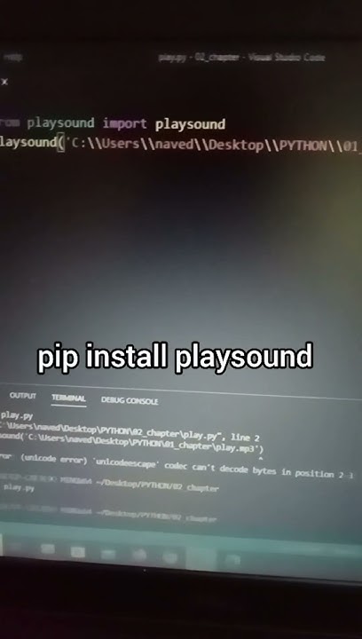playsound error in python #coding #codingerror #python - YouTube