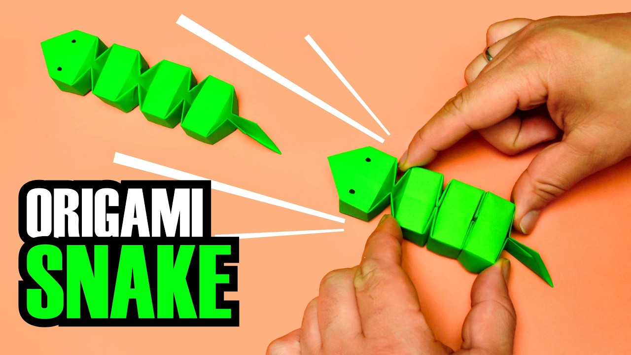 Easy Origami Sliding Snake - YouTube