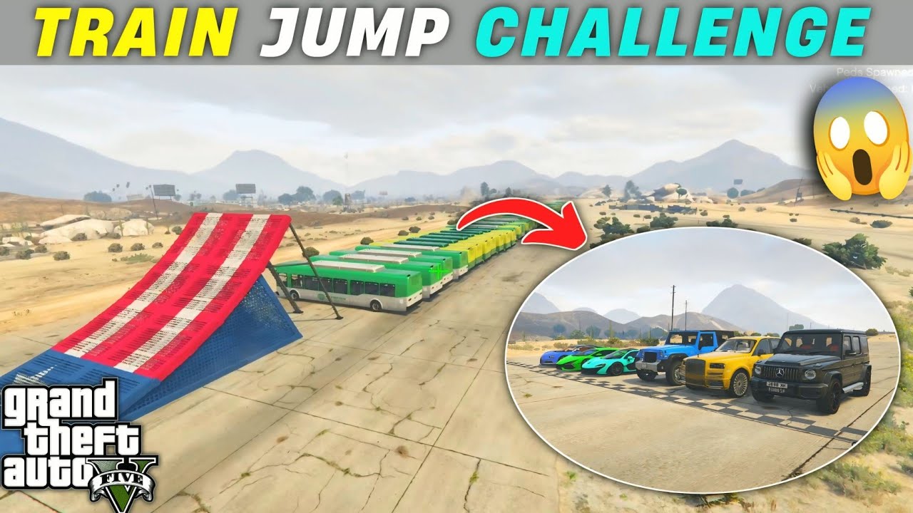 Extreme Train Jump Challenge in GTA 5 – Will It Land Safely? 😱 - YouTube