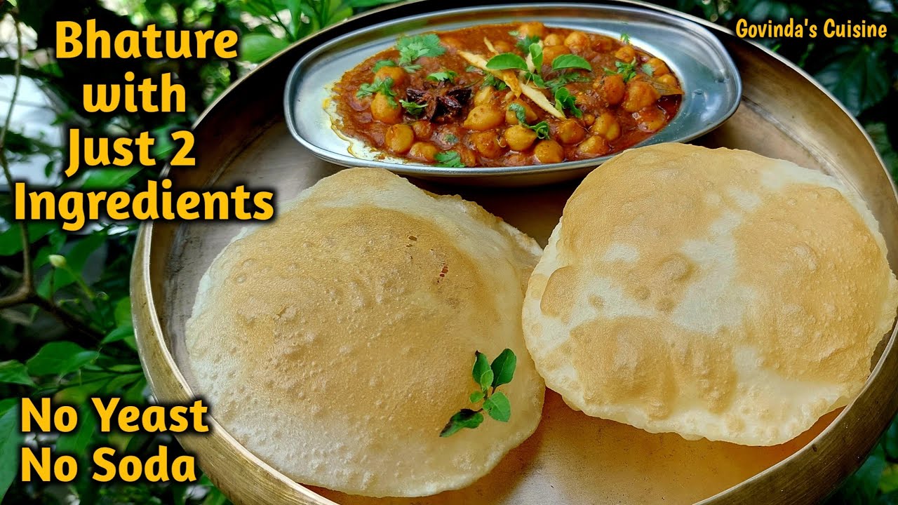 Bhature Recipe With Just 2 Ingredients | Bhature Recipe | Iskcon Prasad ...