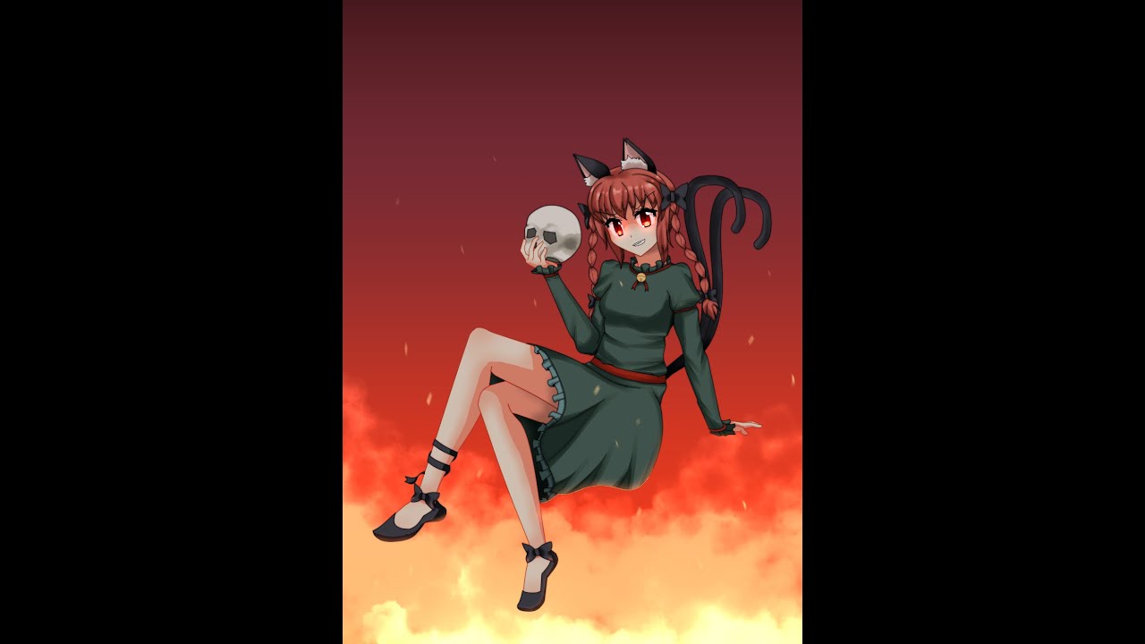 Devotion to death (Rin Kaenbyou, Touhou fanart timelapse) - YouTube