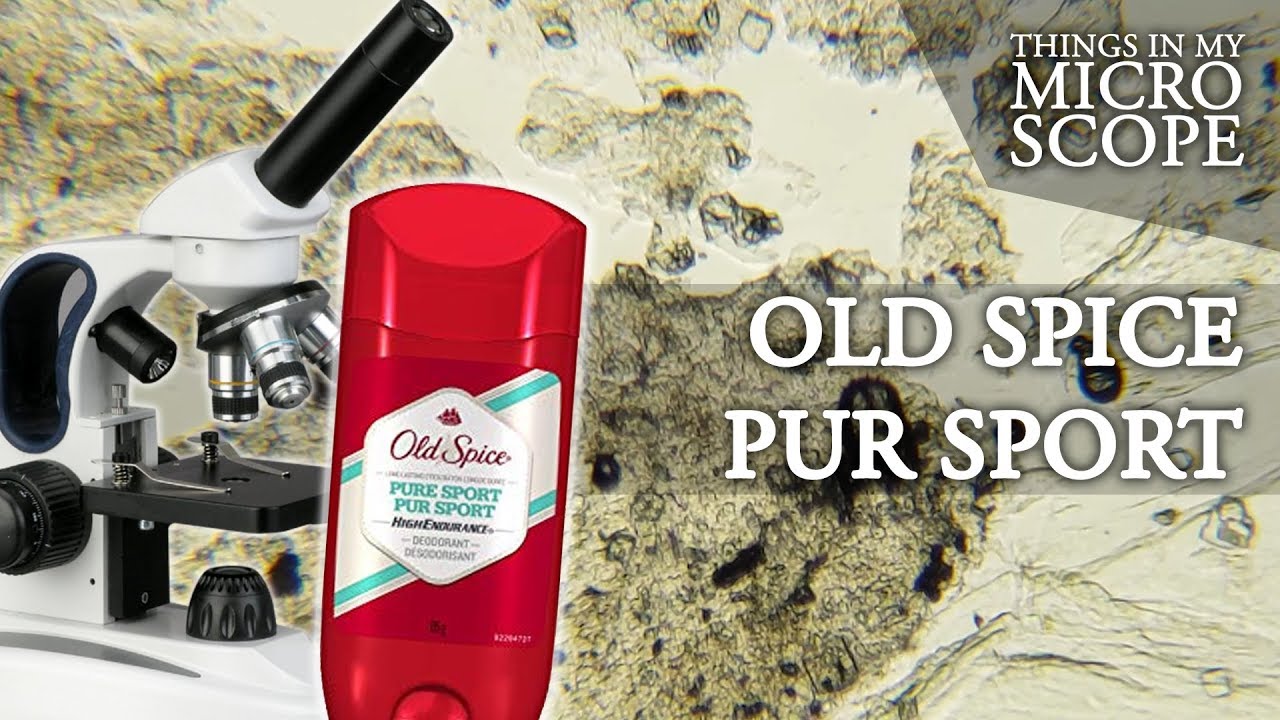 OLD SPICE PUR SPORT UNDER MICROSCOPE - 100X 250X 4K - YouTube