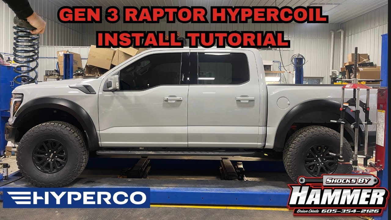 Ford Raptor Shock and Hypercoil Spring Install Gen 3 - YouTube