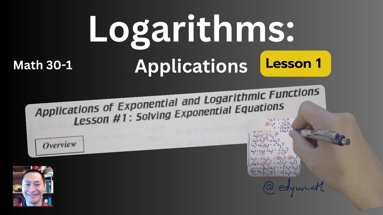 Math 30-1 Applications of Logs Lesson 1 Using logarithms to solve ...