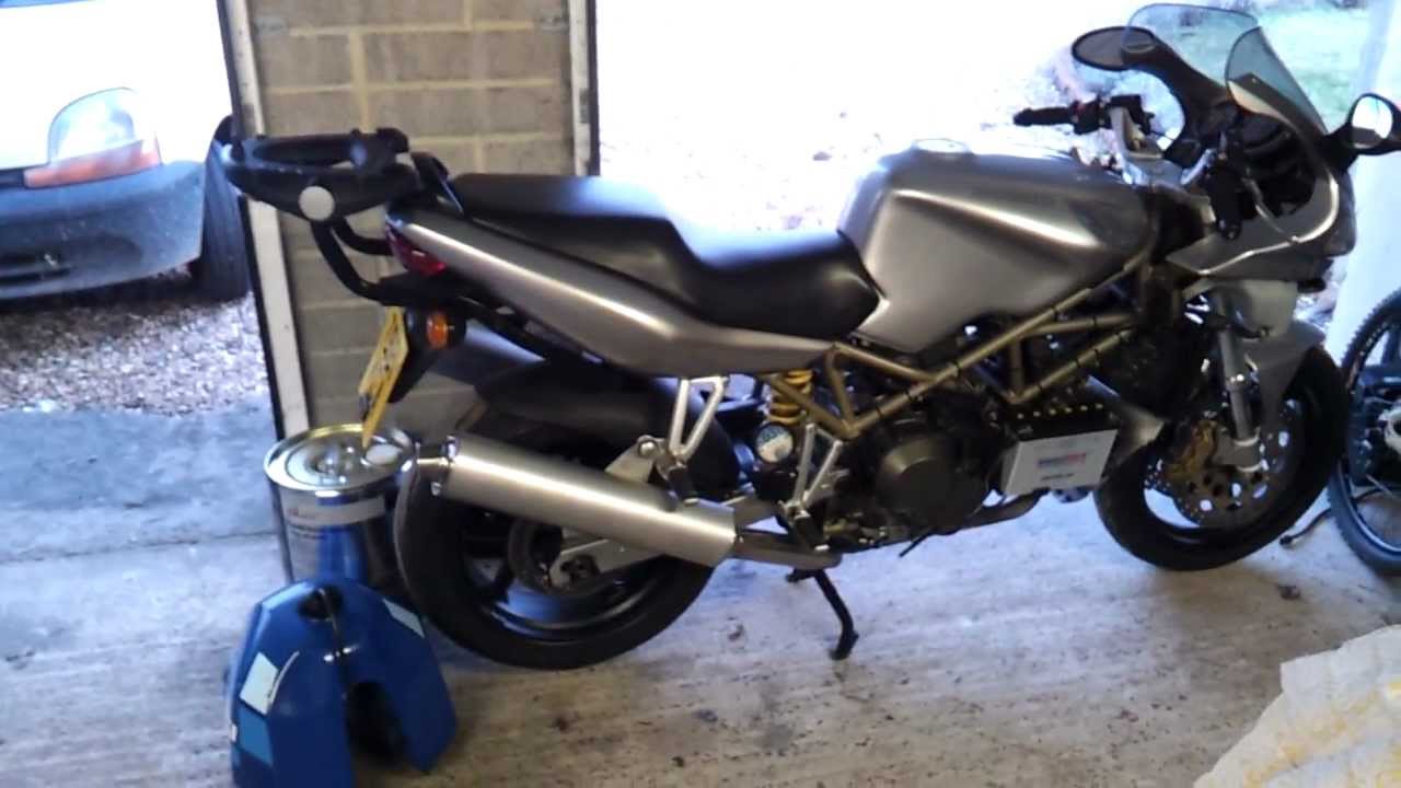 Ducati ST2 standard exhaust modification - YouTube