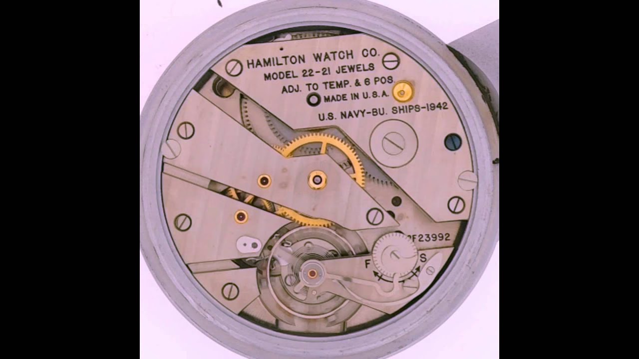 Hamilton World War Two U.S. Navy Deck Watch - YouTube