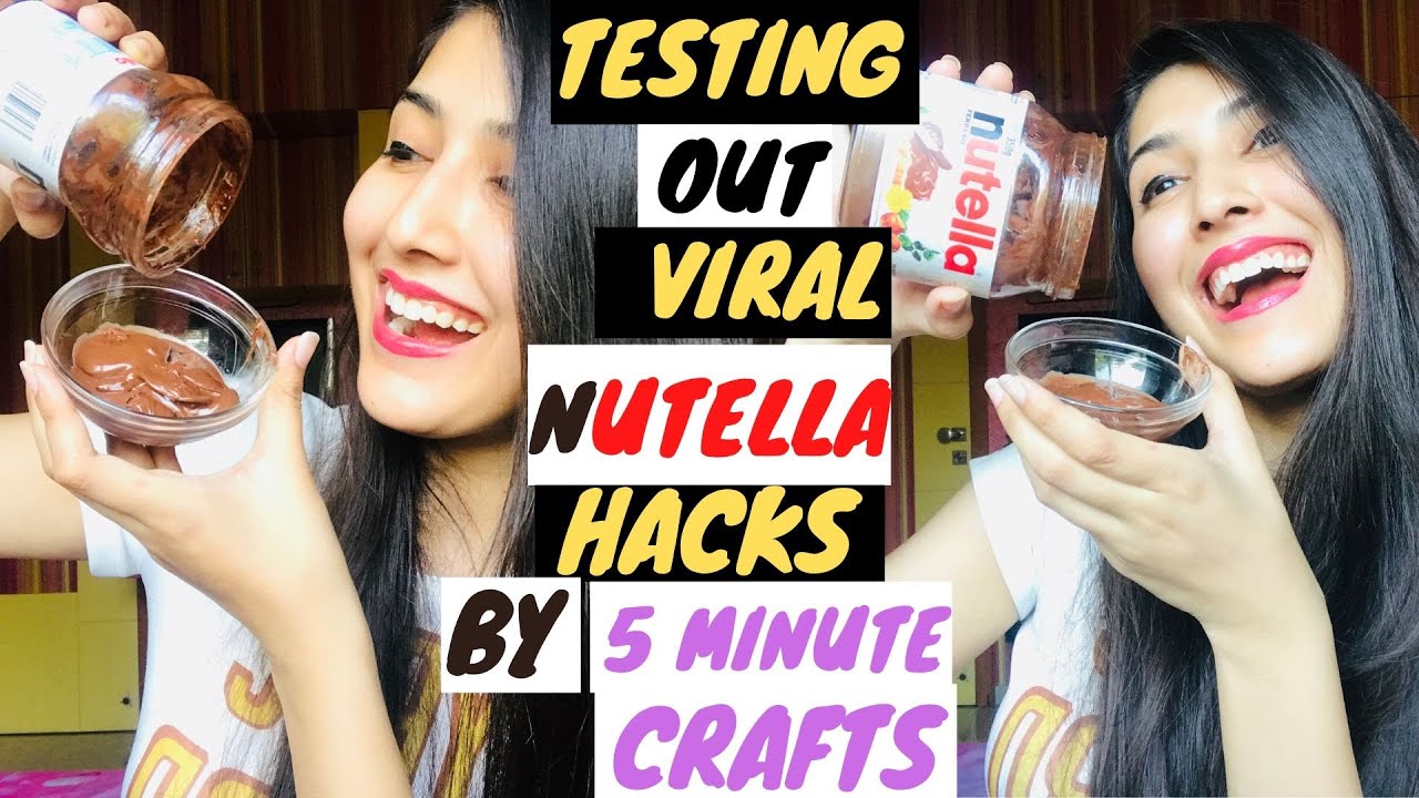 Testing out viral nutella hacks by 5 minute crafts | trying viral ...