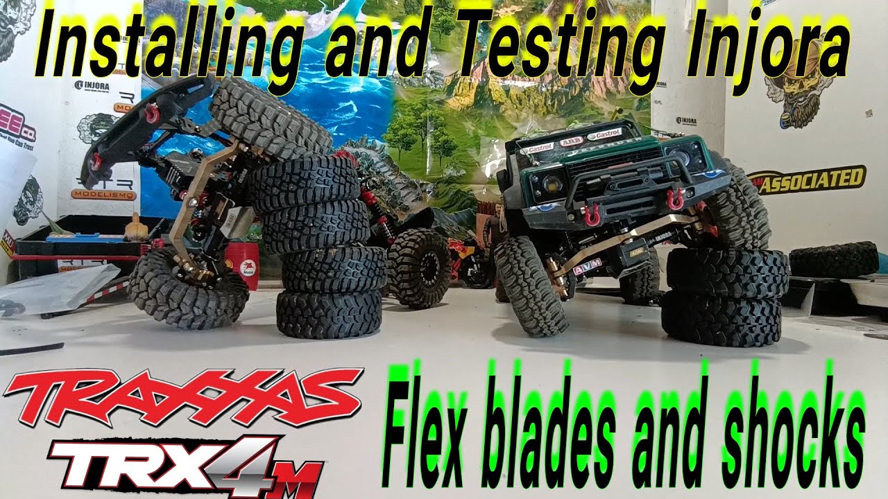 Fitting Injora flex blades and shocks on the LCG chassis Traxxas Trx4M ...