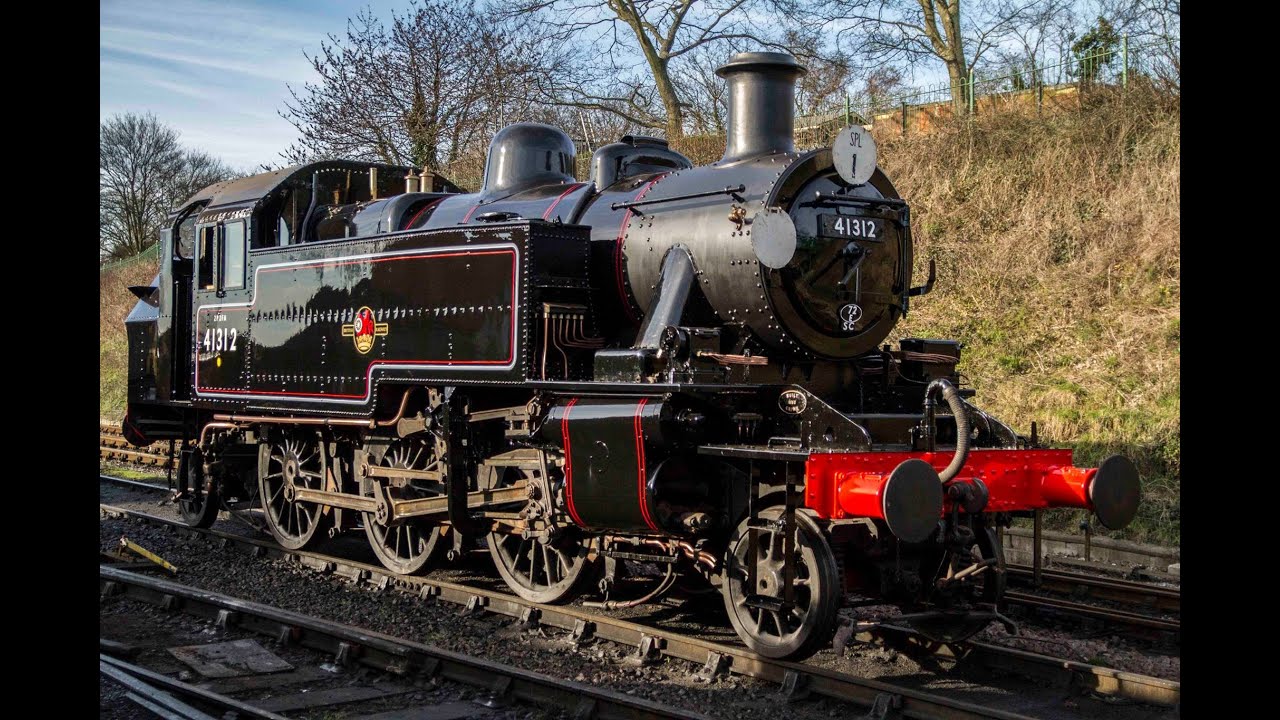 21/01/16 Watercress Line. Ivatt 2MT 41312, Emerges from the shed for ...