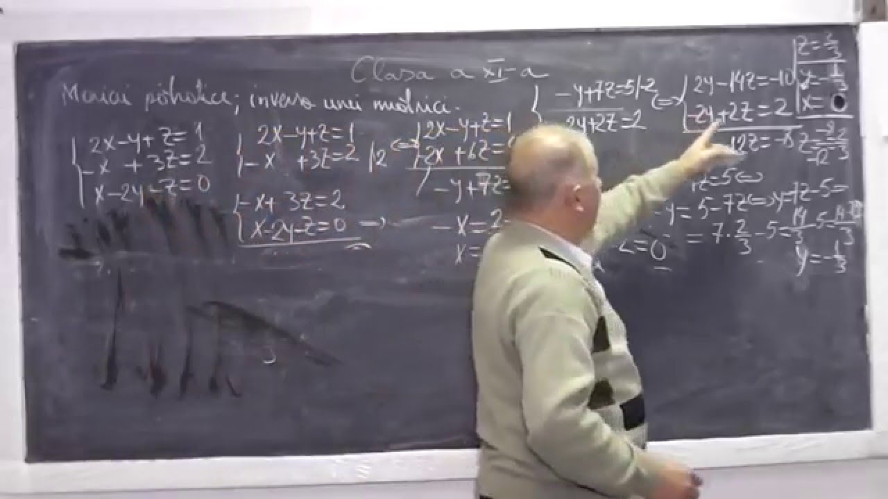 Lectia 764 - Matrice patratice Sisteme liniare rezolvate ca ecuatii ...