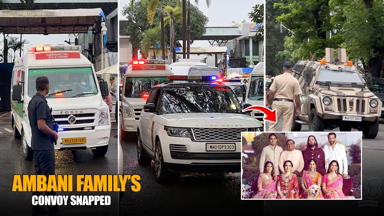 Mukesh Ambani’s Mom Airlifted to Kokilaben Hospital | Ambani Convoy ...