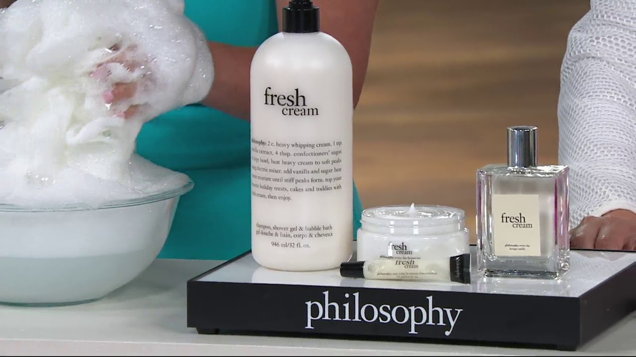 philosophy fresh cream 4-piece layering set on QVC - YouTube