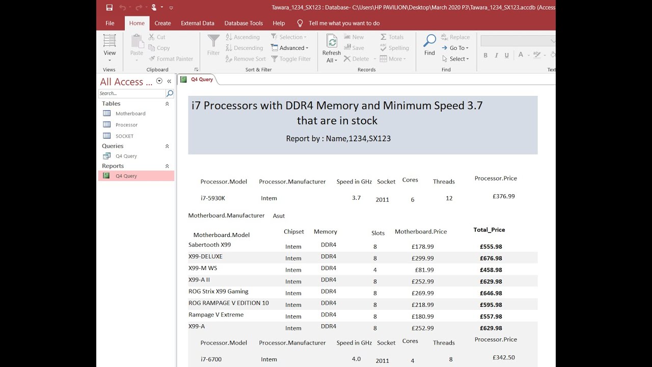 AS Level IT 9626 March 2020 Database Paper 2 - YouTube