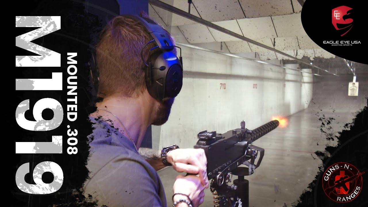 Mounted M1919 .308 - YouTube