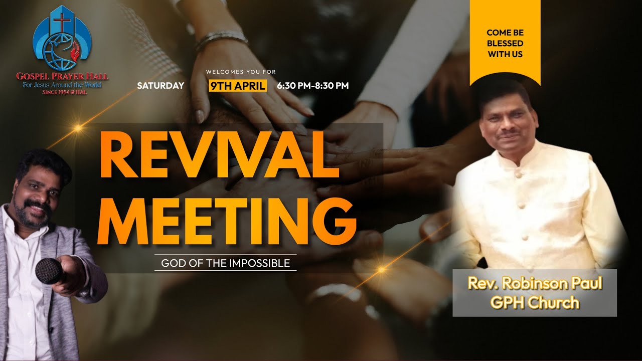 Rev. Robinson Paul : Day 9 || Revival Meeting || GPH Church HAL ...