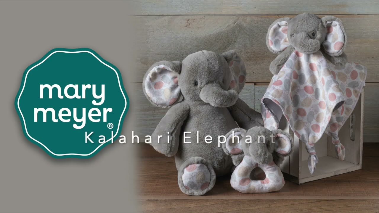 Kalahari Elephant Rattle | Mary Meyer Stuffed Toys - YouTube
