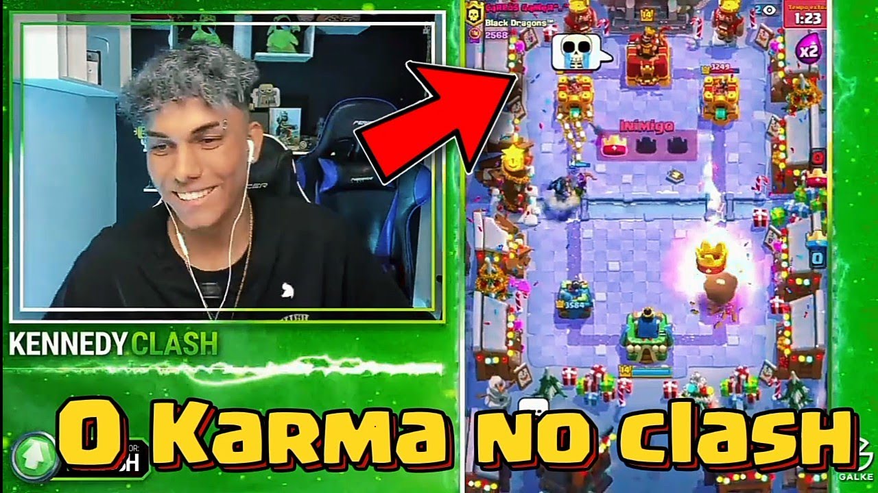 KENNEDY CLASH E O kARMA DO EMOTE DO MIMIMI NO CLASH ROYALE - YouTube