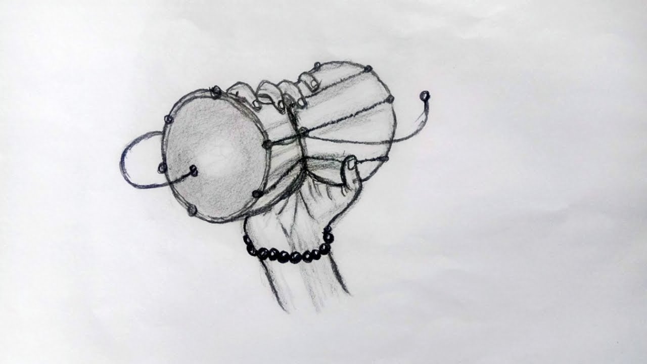 How To Draw Lord SHIVA Hand With Damru From Beginners Step By Step ...