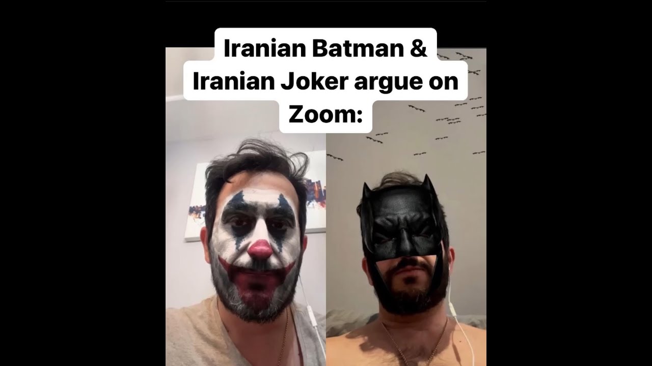 Iranian Batman & Iranian Joker Arguing on Zoom!! - YouTube