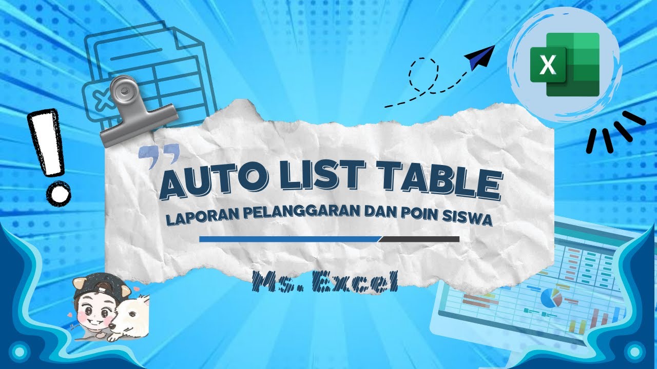 MEMBUAT AUTO LIST TABLE PADA MS. EXCEL - YouTube