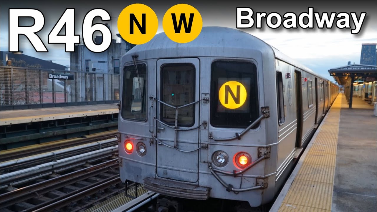 NYC MTA Subway R46 Broadway Station N Train W Train Action - YouTube