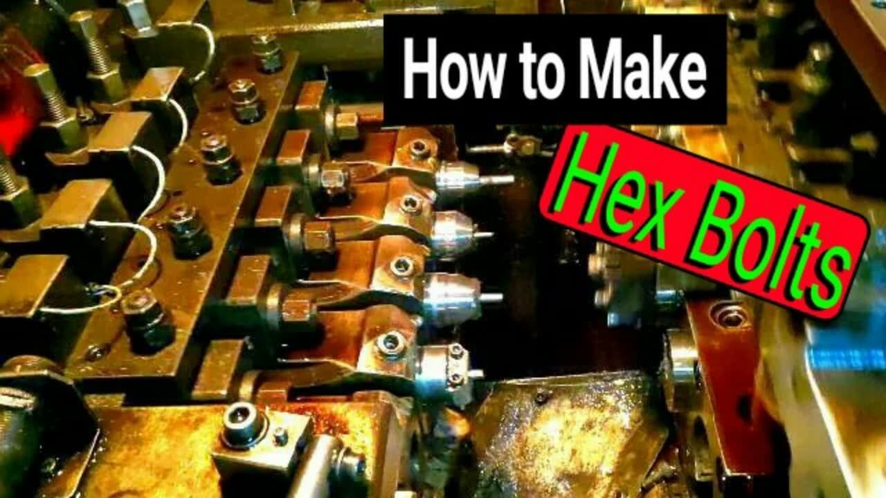How to Make HEXAGON Socket Cap BOLTS | Bolt Former Machine Tutorial ...