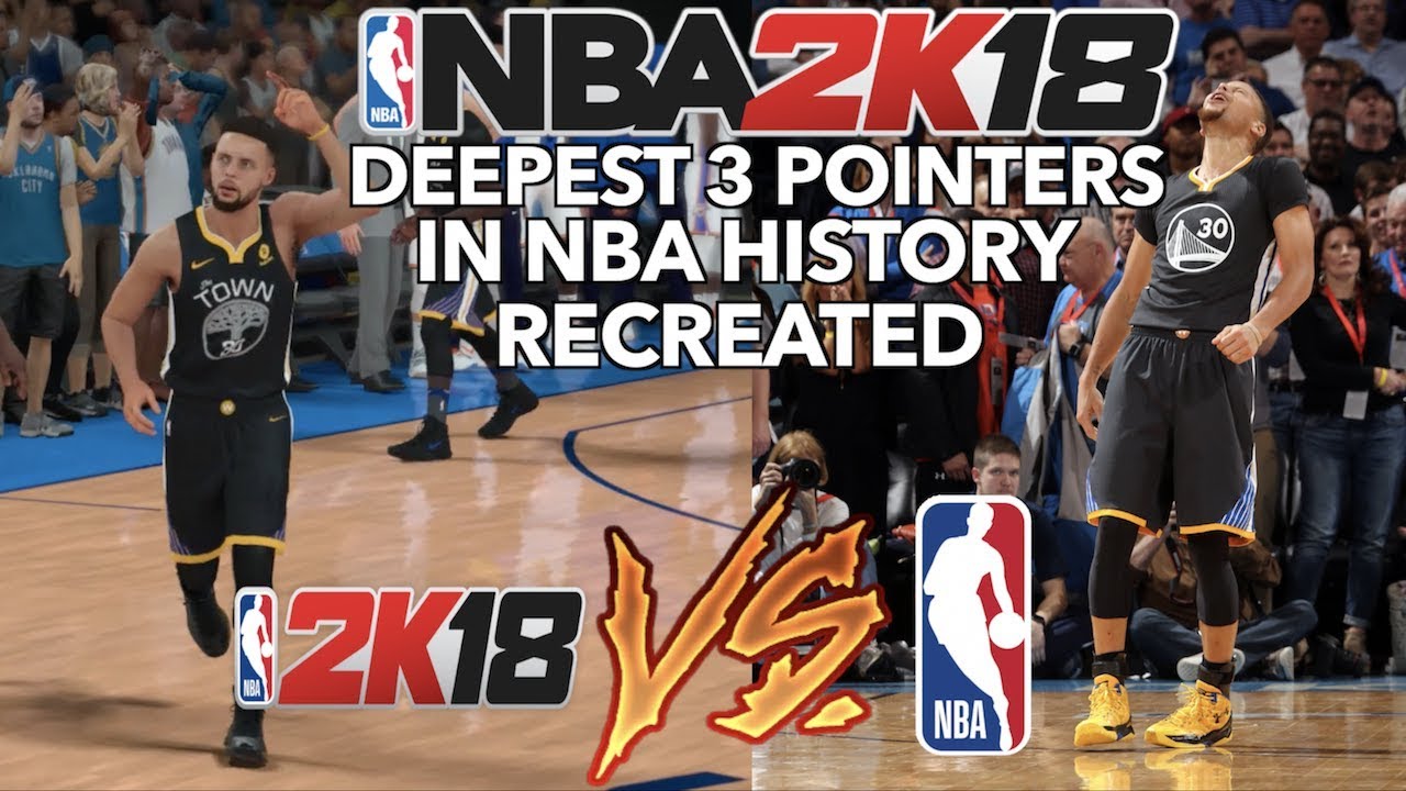 DEEPEST 3 POINTERS IN NBA HISTORY RECREATED IN NBA 2K18 - YouTube