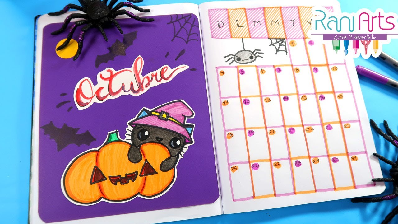 Haz el CALENDARIO DE OCTUBRE - BULLET JOURNAL - DIY - OCTOBER CALENDAR ...