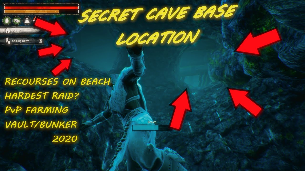 Conan Exiles Secret Base Location | BEST PvP CAVE | #YouShallObey - YouTube