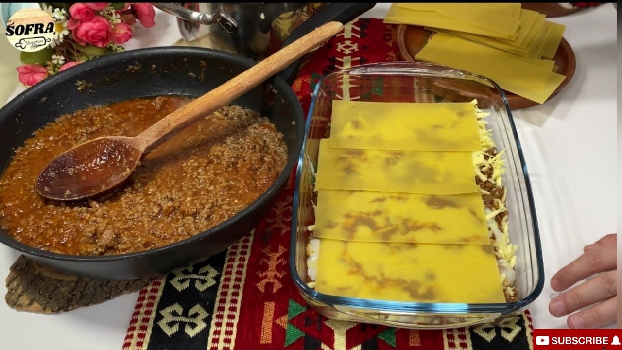 Lazanje tepër e shijshme me Mish te bluar dhe Salce domatesh / Lasagne ...