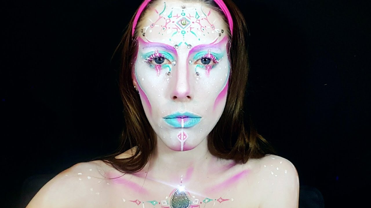 Celestial Girl Abstract Makeup - YouTube