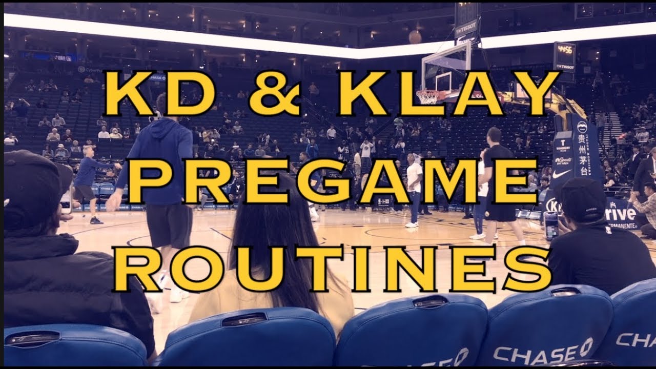 KD (Kevin Durant) and Klay pregame routines and autographs from ...