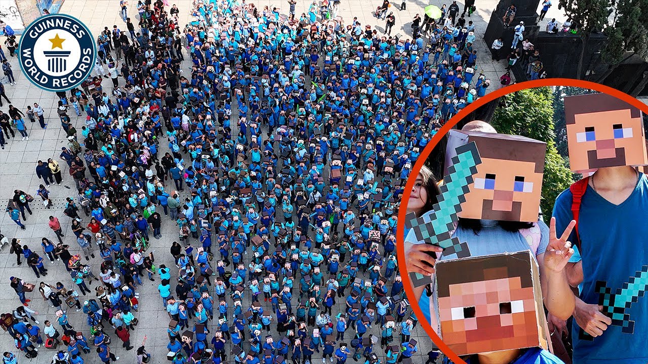 People dressed as Steve for epic Minecraft record | Guinness World ...