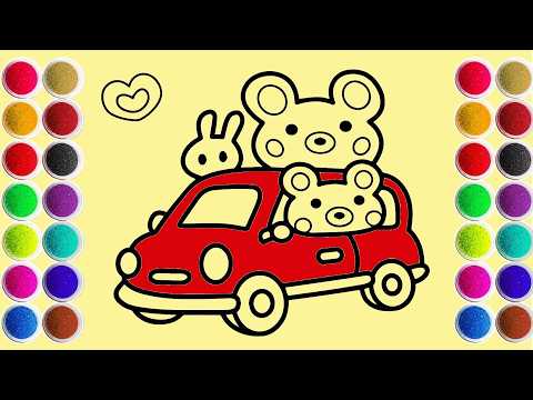 Relax and Enjoy this Satisfying Sand Painting of a Cute Car