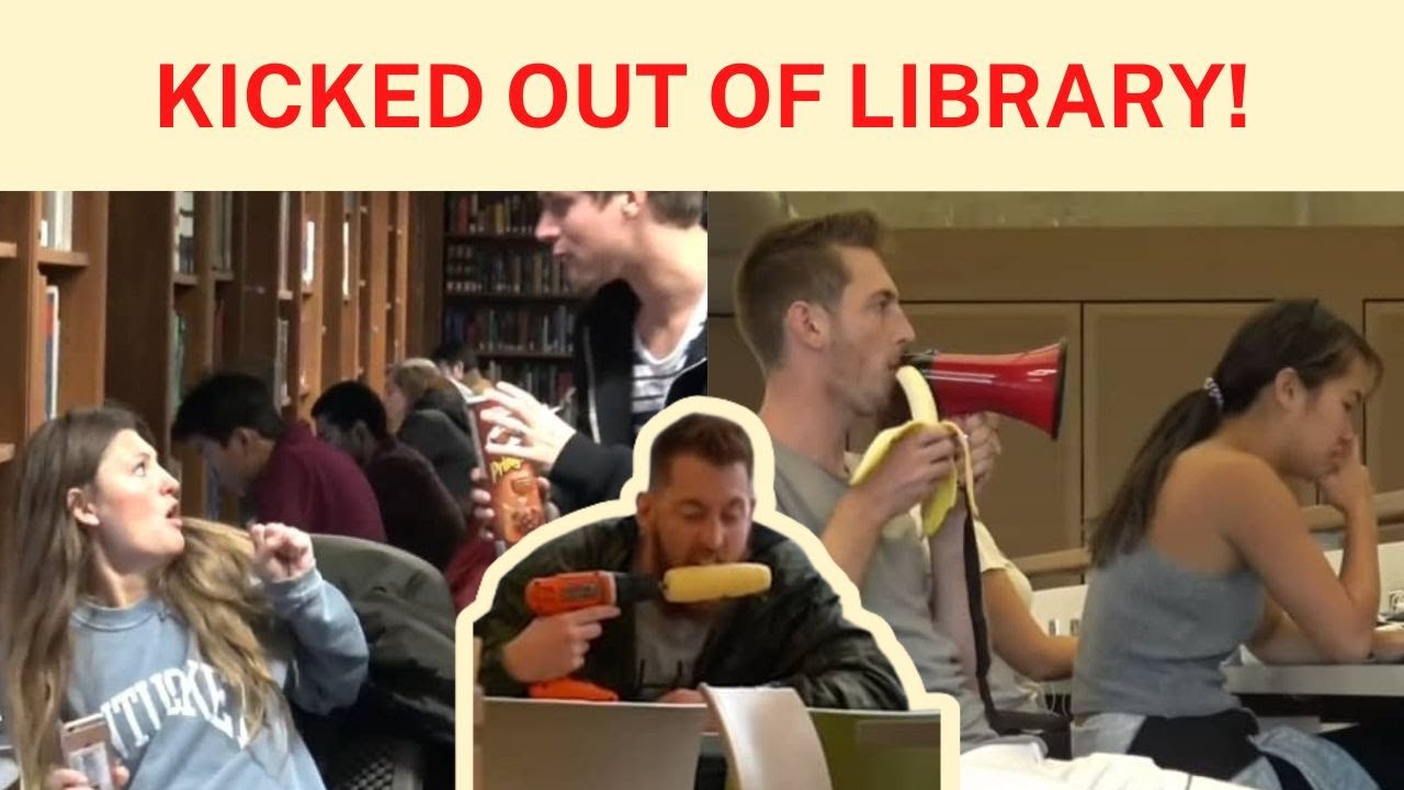Eating Loudly in the Library Prank | HILARIOUS REACTION VIDEO - YouTube