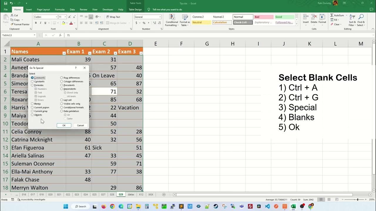Add to selection using Shift+F8 - Excel Tips and Tricks - YouTube