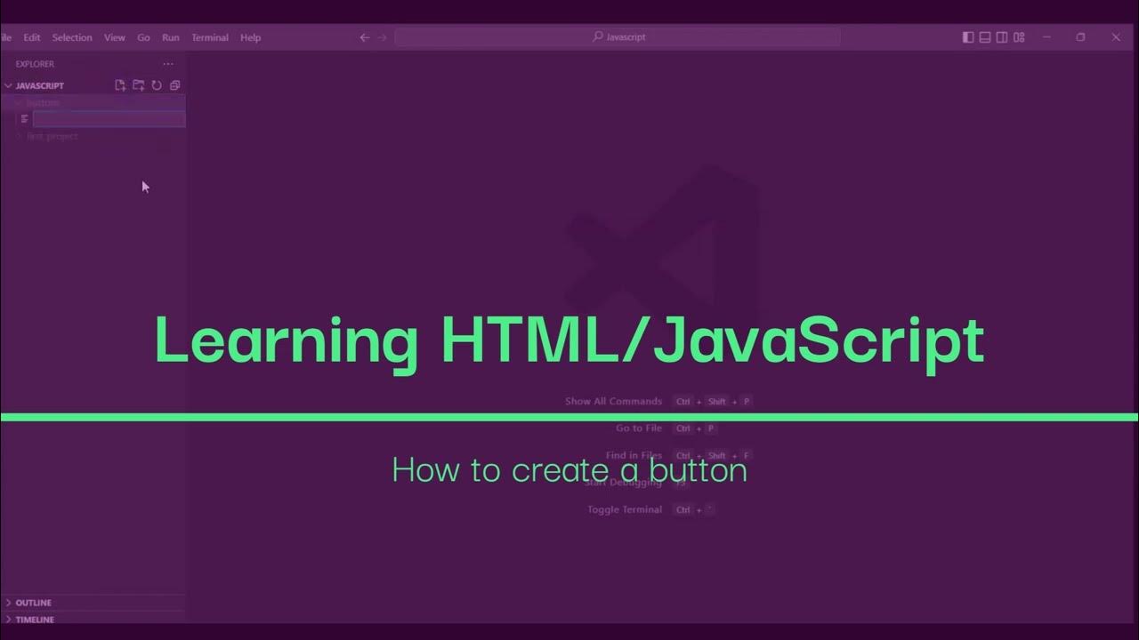 How To Create A Button Using Javascript Youtube