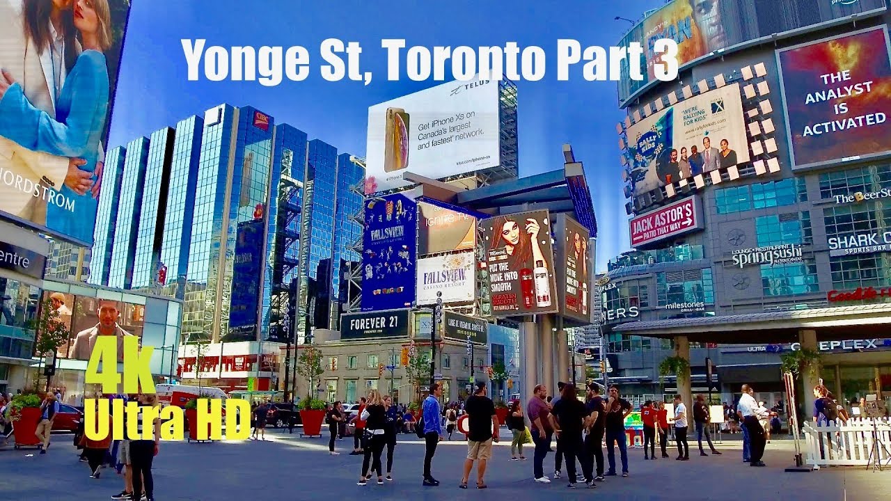 Walking tour of Yonge street, downtown Toronto 4K part 3 - YouTube